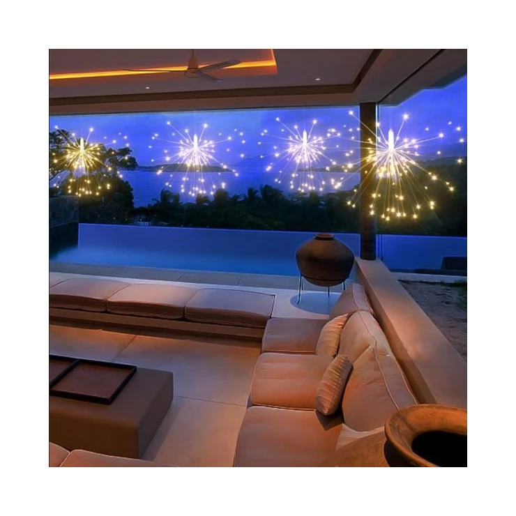 Firework 200 LED Solar Christmas Lights Decoration Hanging Garland