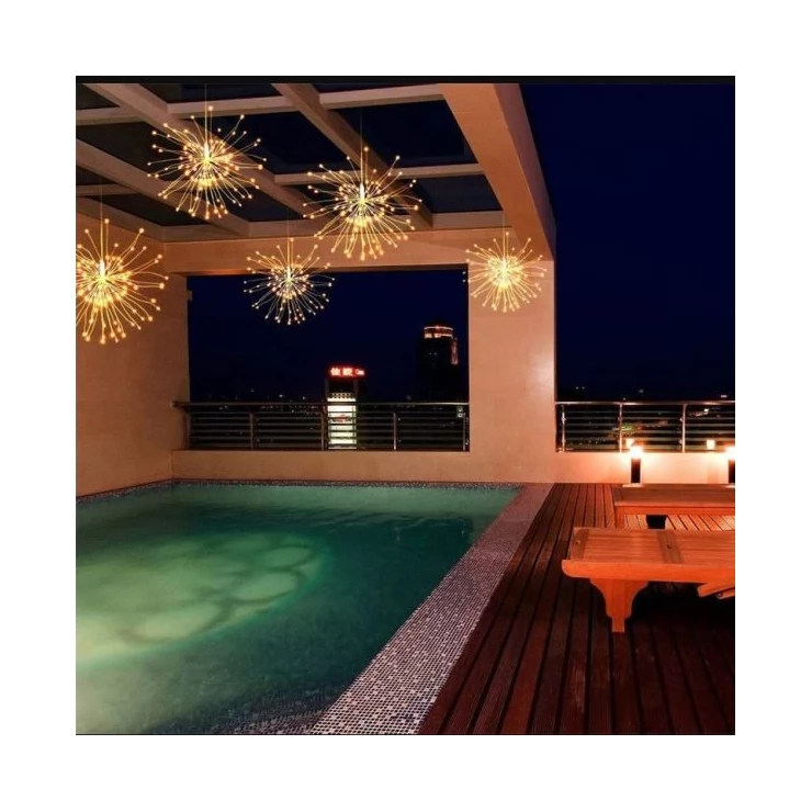 Firework 200 LED Solar Christmas Lights Decoration Hanging Garland