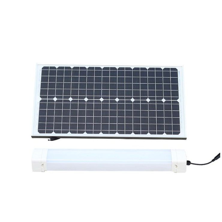Solar Batten (Tri-Proof) Light 50W Tube Motion Sensor Remote Control