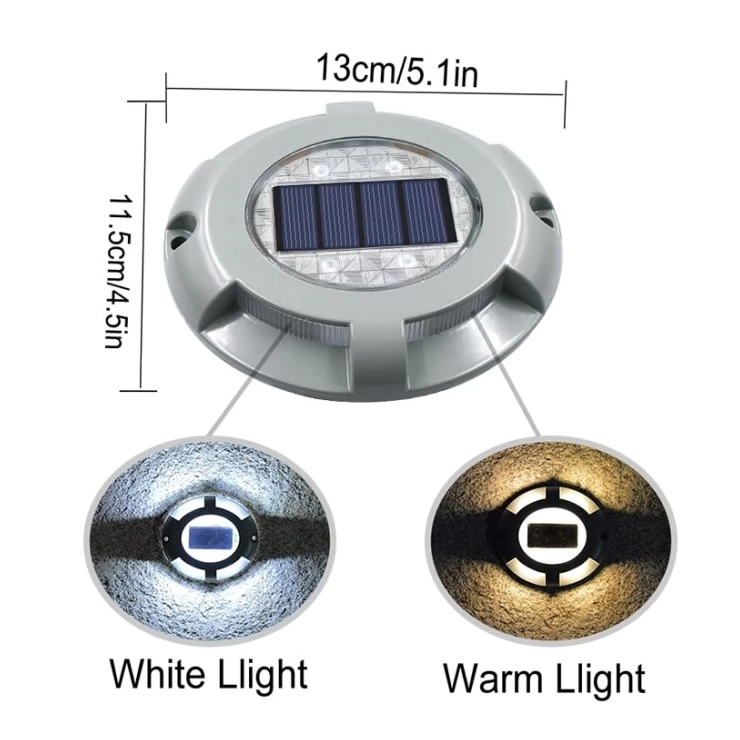 Durable 4 LED Solar Road Path Light Shock Resistant Aluminium Alloy