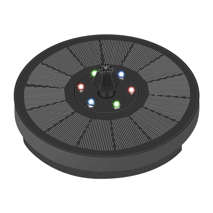 Floating Solar Water Fountain Pump LED Feature With Battery Storage