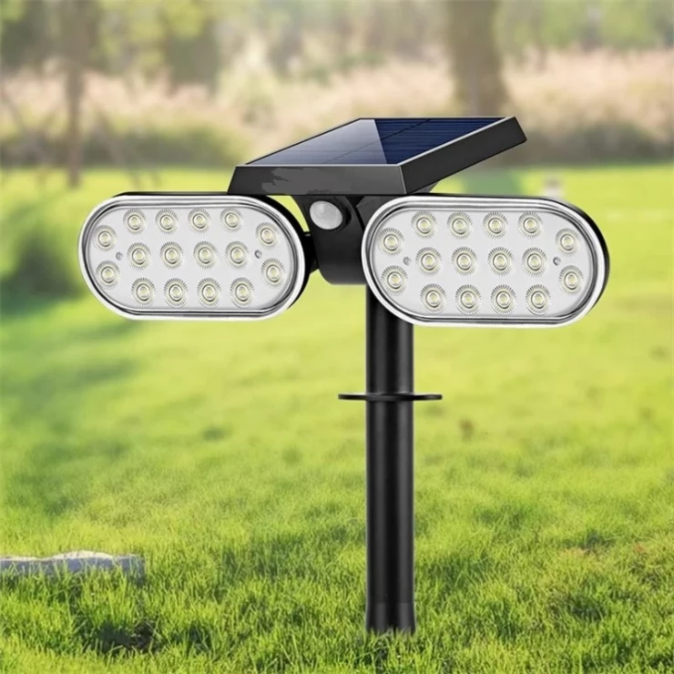 Bright 32 LED Dual Solar Path Light Motion Sensor Universal Spotlight