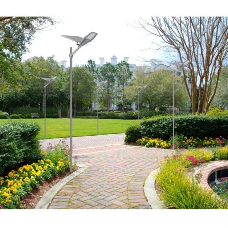 Bright Outdoor LED Solar Street Light IP67 Intelligent Power Control