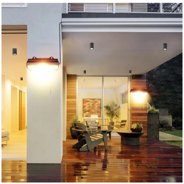 Bright Solar Shed Light PIR Sensor Pull Cord Indoor Daytime LED Lamp