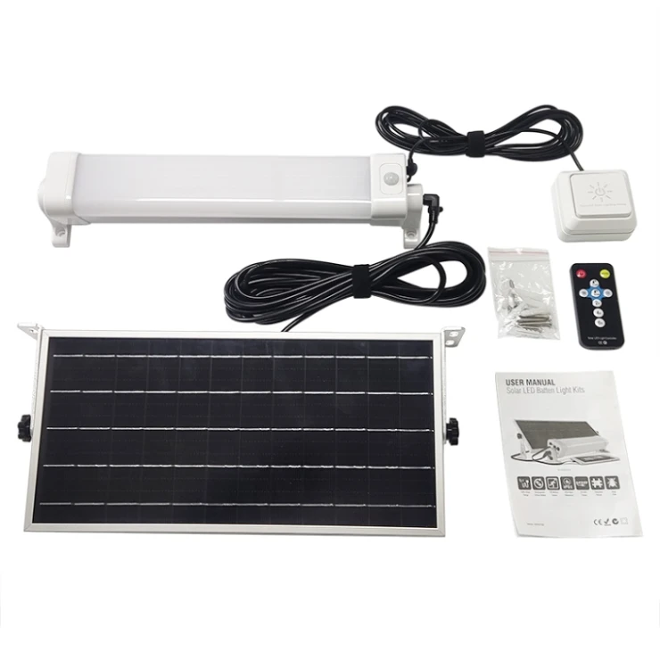Ultimate LED Solar Batten Light With PIR Sensor Wall Switch Extension