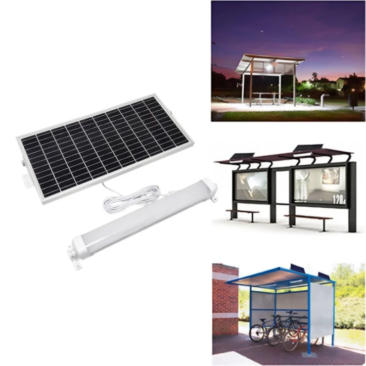 Bright Solar LED Batten Light Universal Shelter Carport Security Lamp
