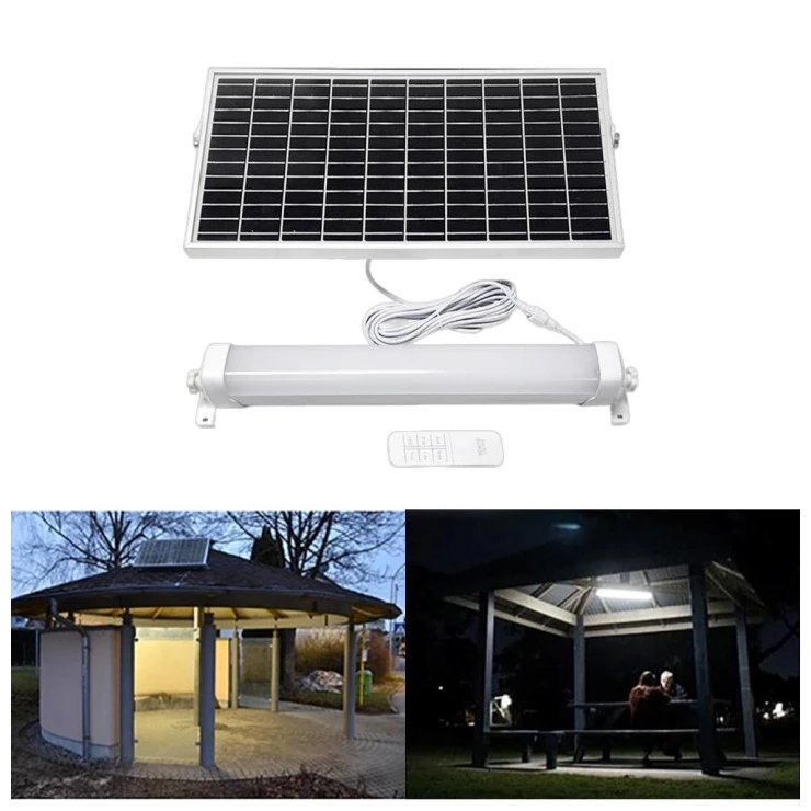 Bright Solar LED Batten Light Universal Shelter Carport Security Lamp