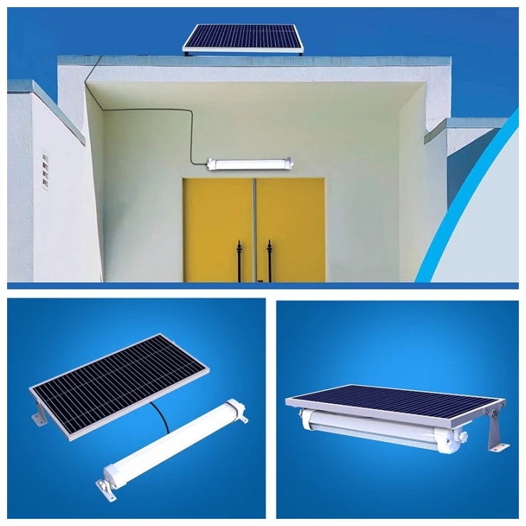 Bright Solar LED Batten Light Universal Shelter Carport Security Lamp