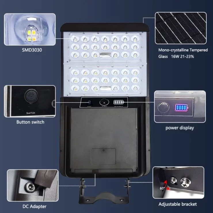 Ultra-Bright Integrated Solar Street Parking Lot Sensor Light Dual CCT