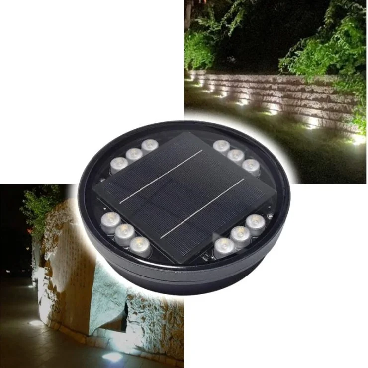 Durable Solar LED Inground Uplight with Remote IP68 Deck Pathway Light